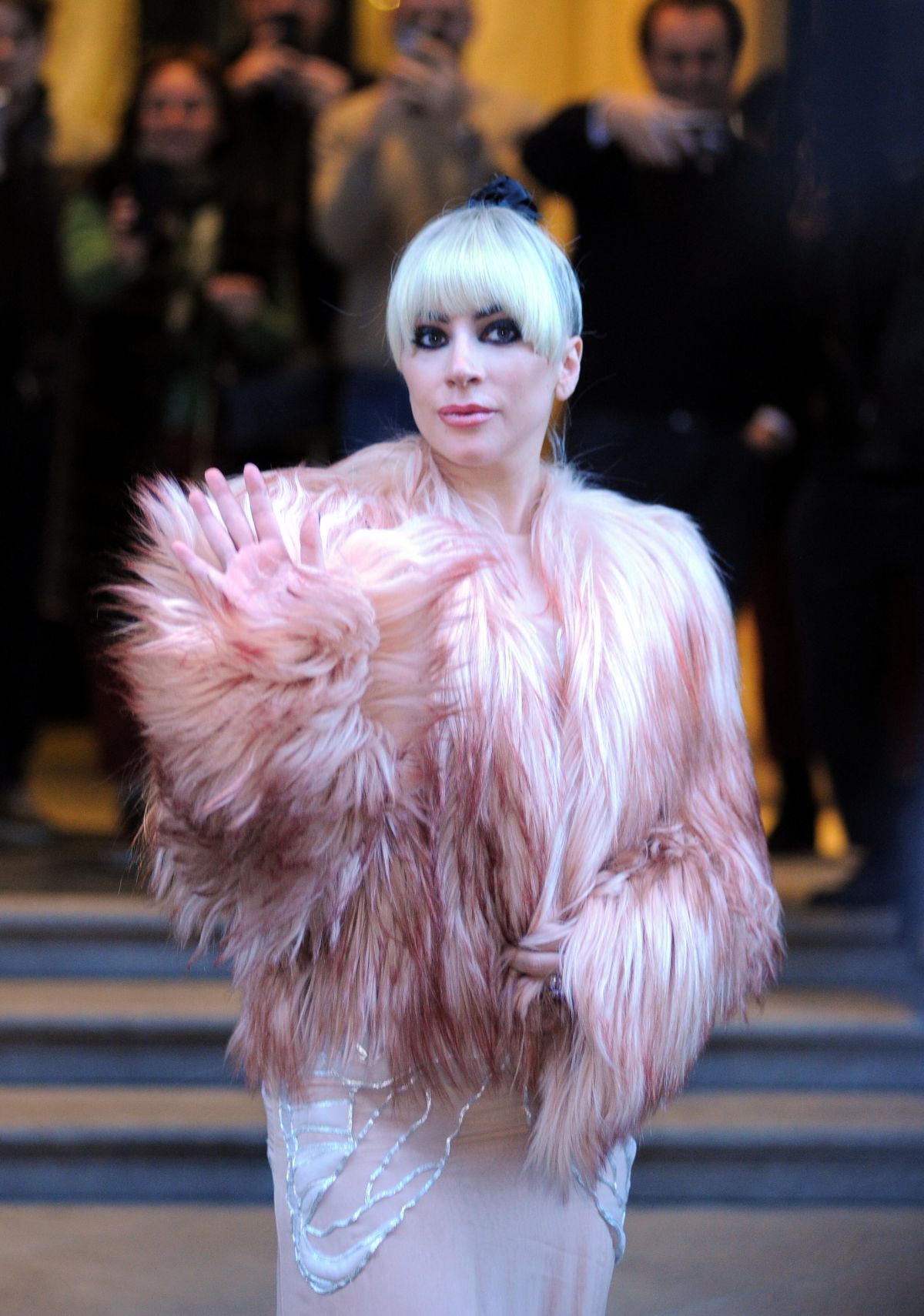 LADY GAGA Leaves Palazzo Parigi Hotel in Milan 01/18/2018 – HawtCelebs