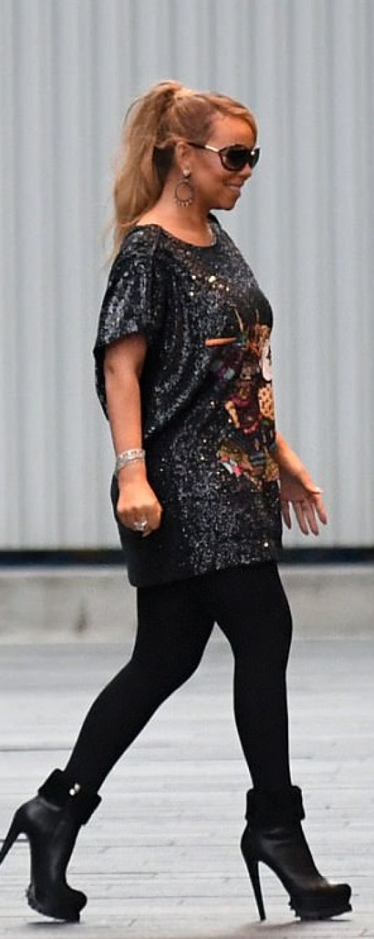 MARIAH CAREY in $11k Mini Dress Arrives at Clive Davis Pre-Grammy Party ...