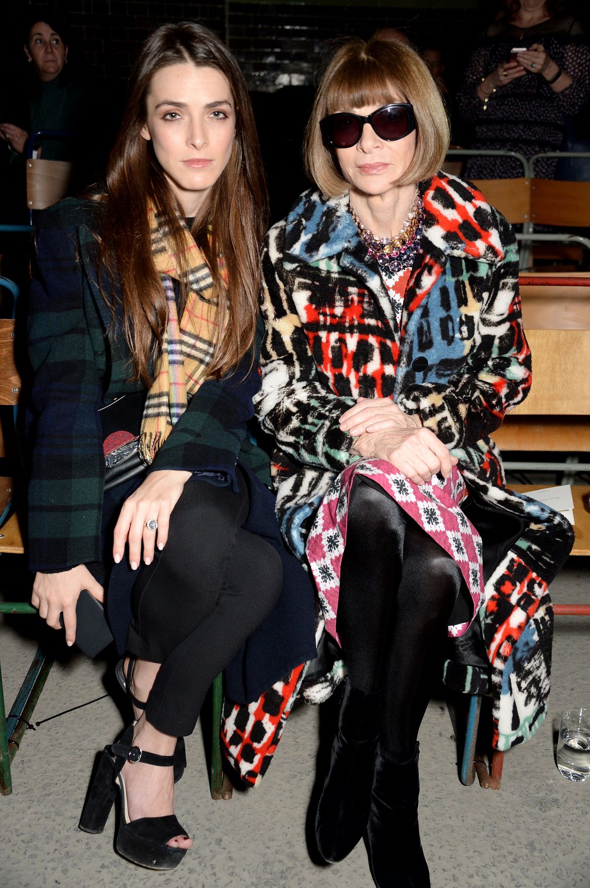 BEE SHAFFER and ANNA WINTOUE at Burberry Show at London Fashion Week 02 ...