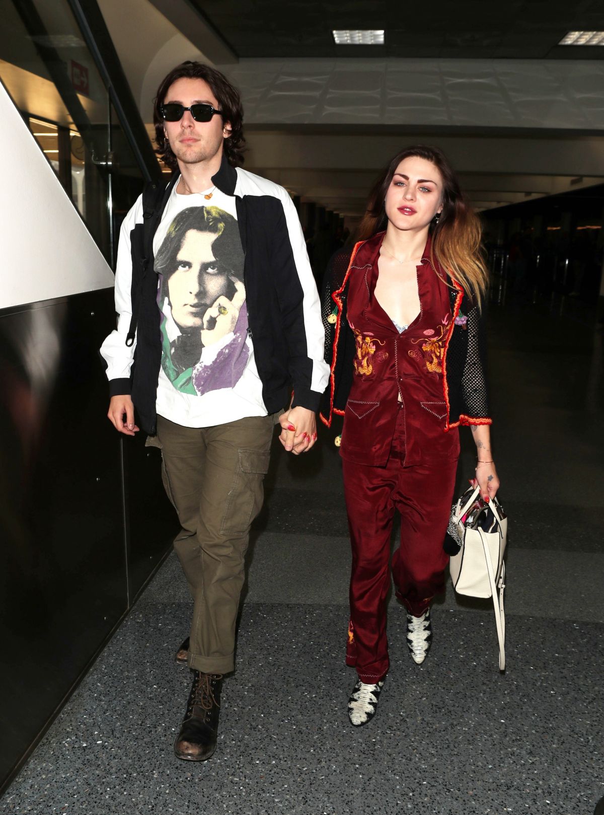 FRANCES BEAN COBAIN and Matthew Cook at LAX Airport in Los Angeles 02 ...