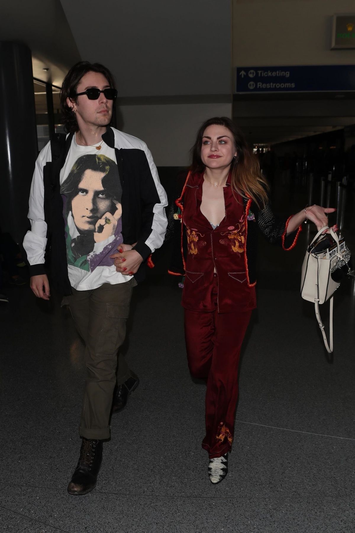 FRANCES BEAN COBAIN and Matthew Cook at LAX Airport in Los Angeles 02 ...