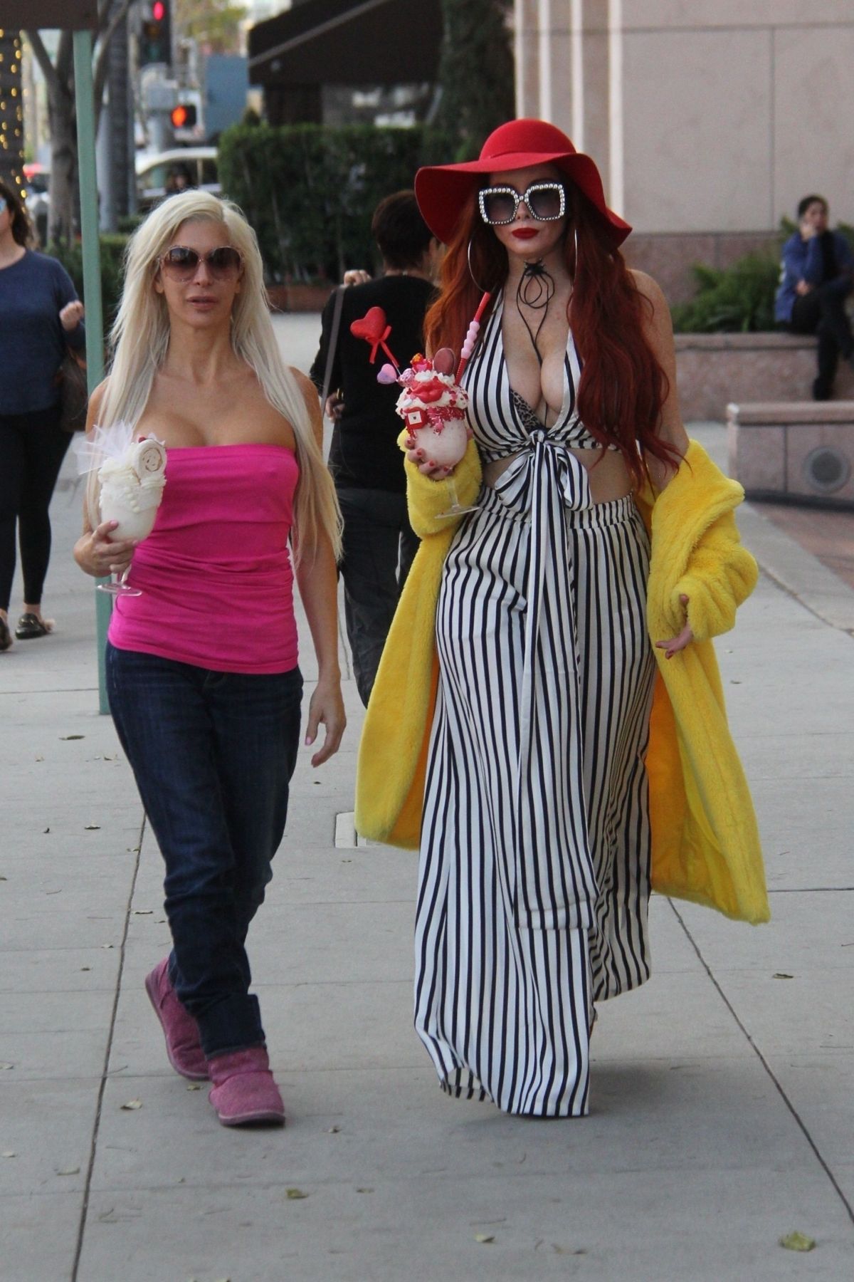 PHOEBE PRICE and ANGELIQUE FRENCHY MORGAN Out for Ice Cream in Beverly ...