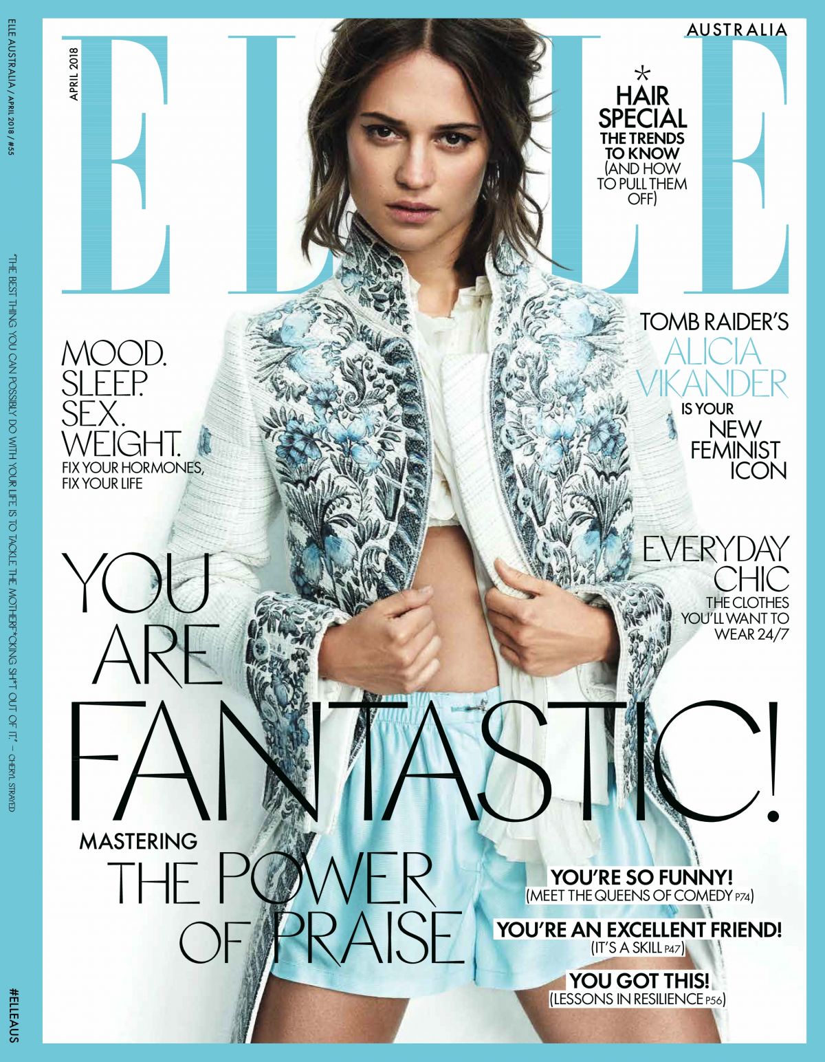 ALICIA VIKANDER in Elle Magazine, Australia May 2018 – HawtCelebs
