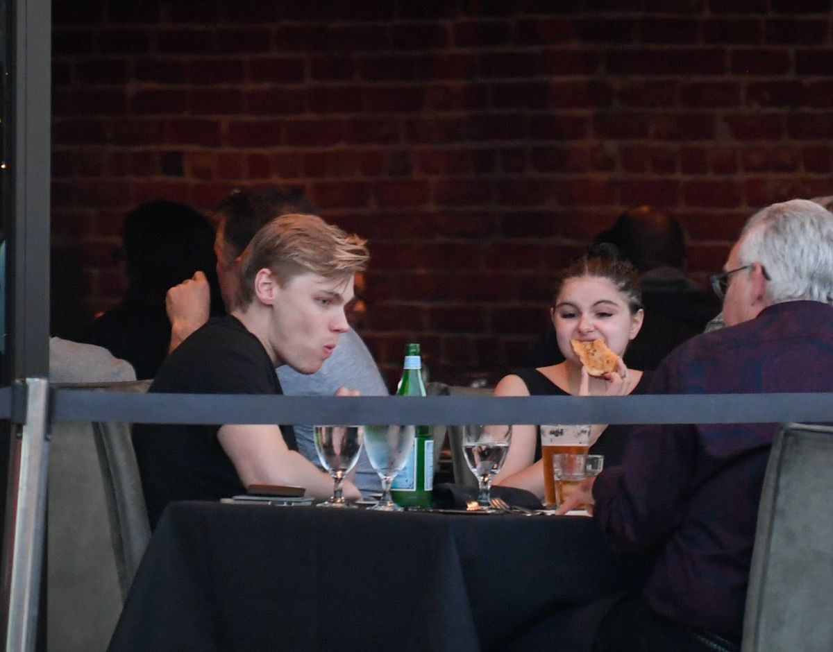 ARIEL WINTER and Levi Meaden Out for Dinner at Vitello’s in Studio City ...