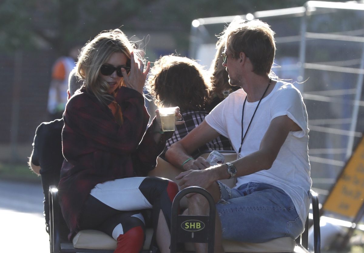 ABIGAIL ABBEY CLANCY and Peter Crouch at Golf Cart at Isle of Wight ...