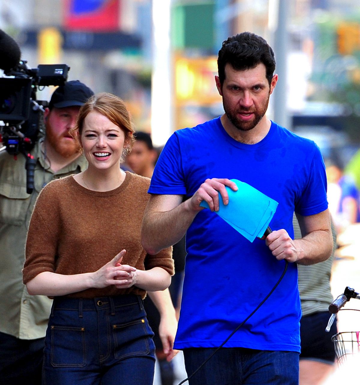 EMMA STONE Filming Billy on the Street in New York 07/16/2018 – HawtCelebs