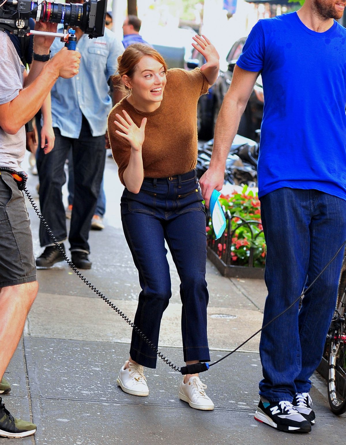 EMMA STONE Filming Billy on the Street in New York 07/16/2018 – HawtCelebs