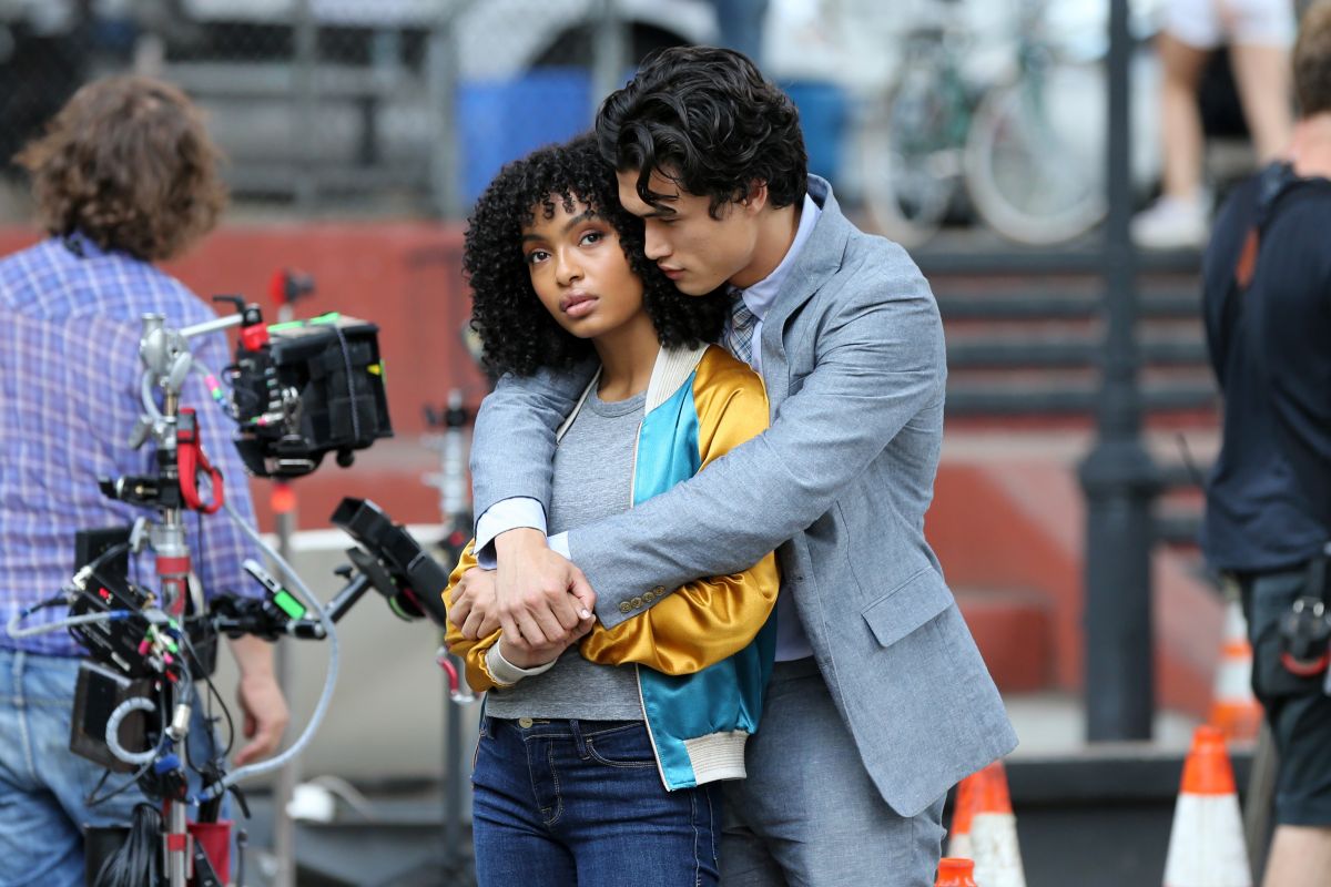 YARA SHAHIDI on the Set of The Sun Is Also A Star in New York 07/16 ...