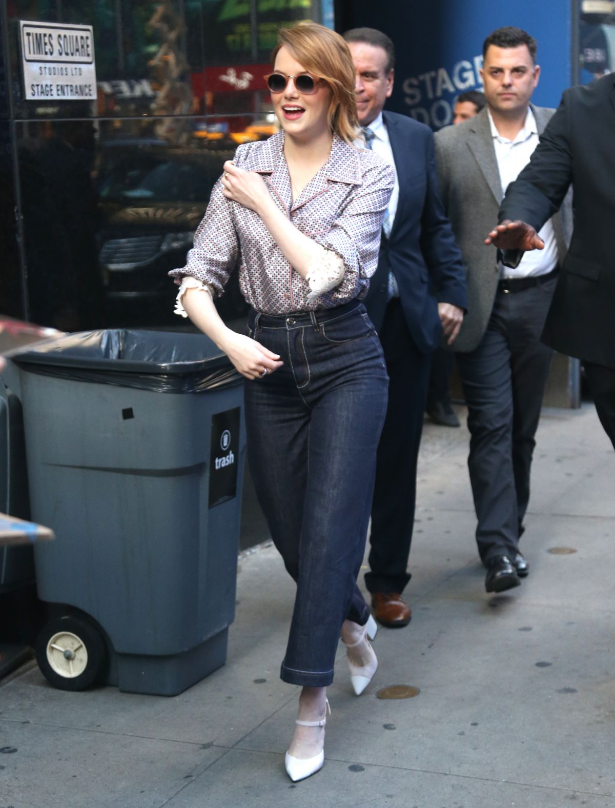 EMMA STONE in Dark Denim Out in New York 09/19/2018 – HawtCelebs