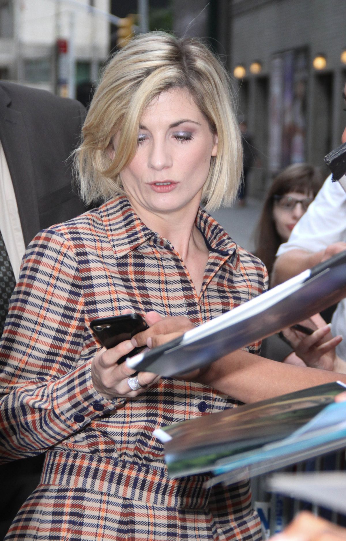 JODIE WHITTAKER Arrives at Late Show with Stephen Colbert in New York ...