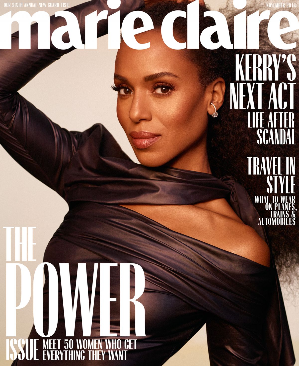 KERRY WASHINGTON in Marie Claire Magazine, November 2018 – HawtCelebs