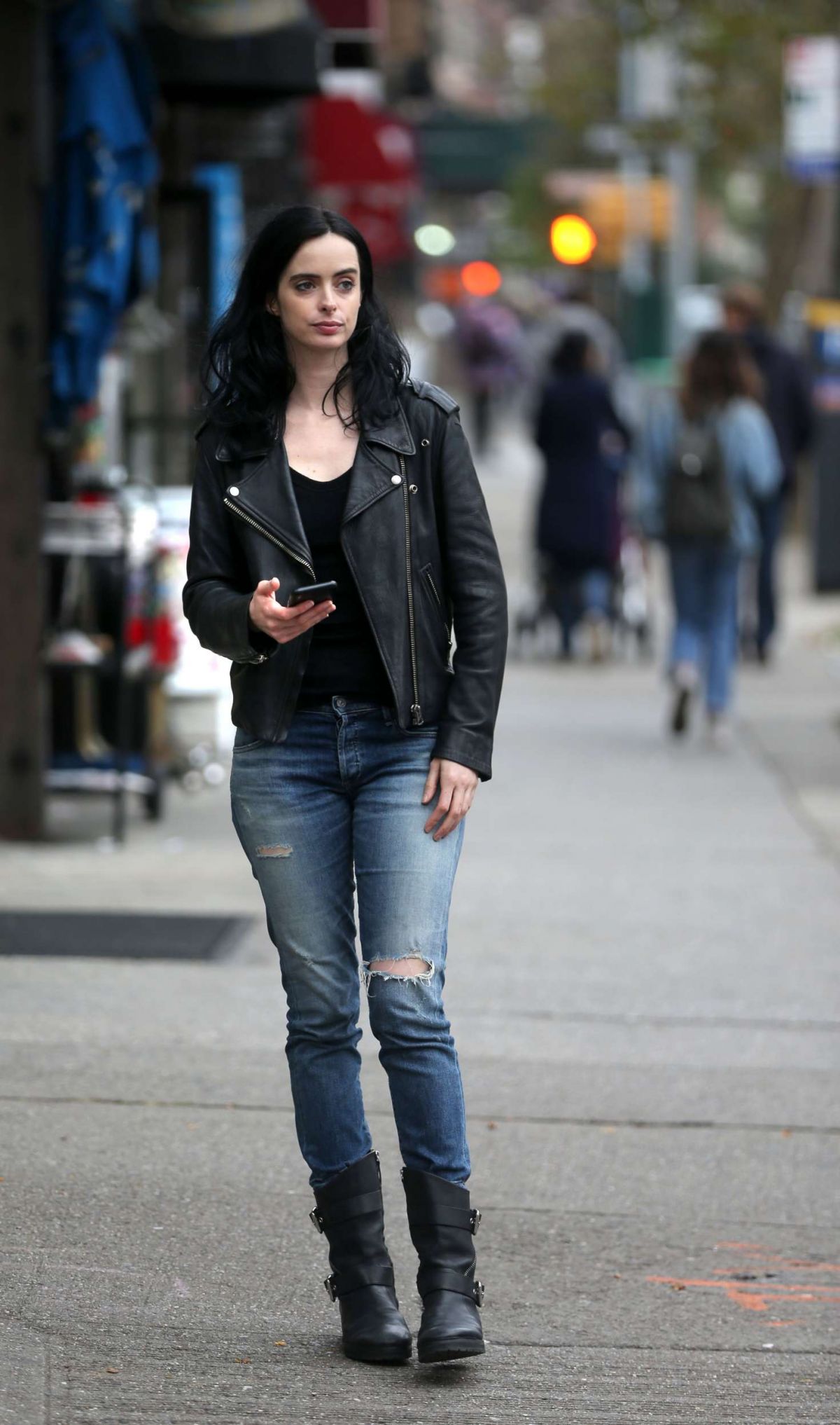 KRYSTEN RITTER on the Set of Jessica Jones in New York 10/17/2018 ...