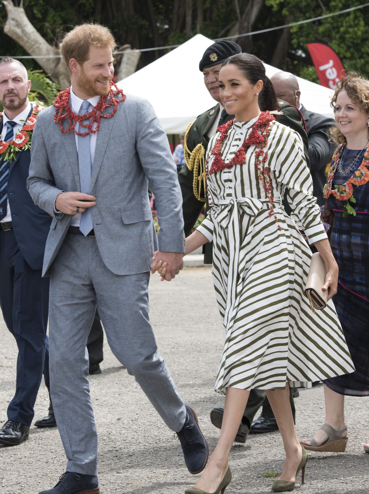 Pregnant MEGHAN MARKLE at Handicraft Fair at Fav’oneoua Centre in Tonga ...