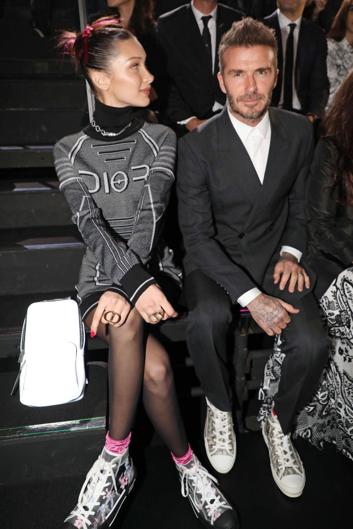 BELLA HADID and David Beckham at Dior Pre-Fall 2019 Men’s Collection ...