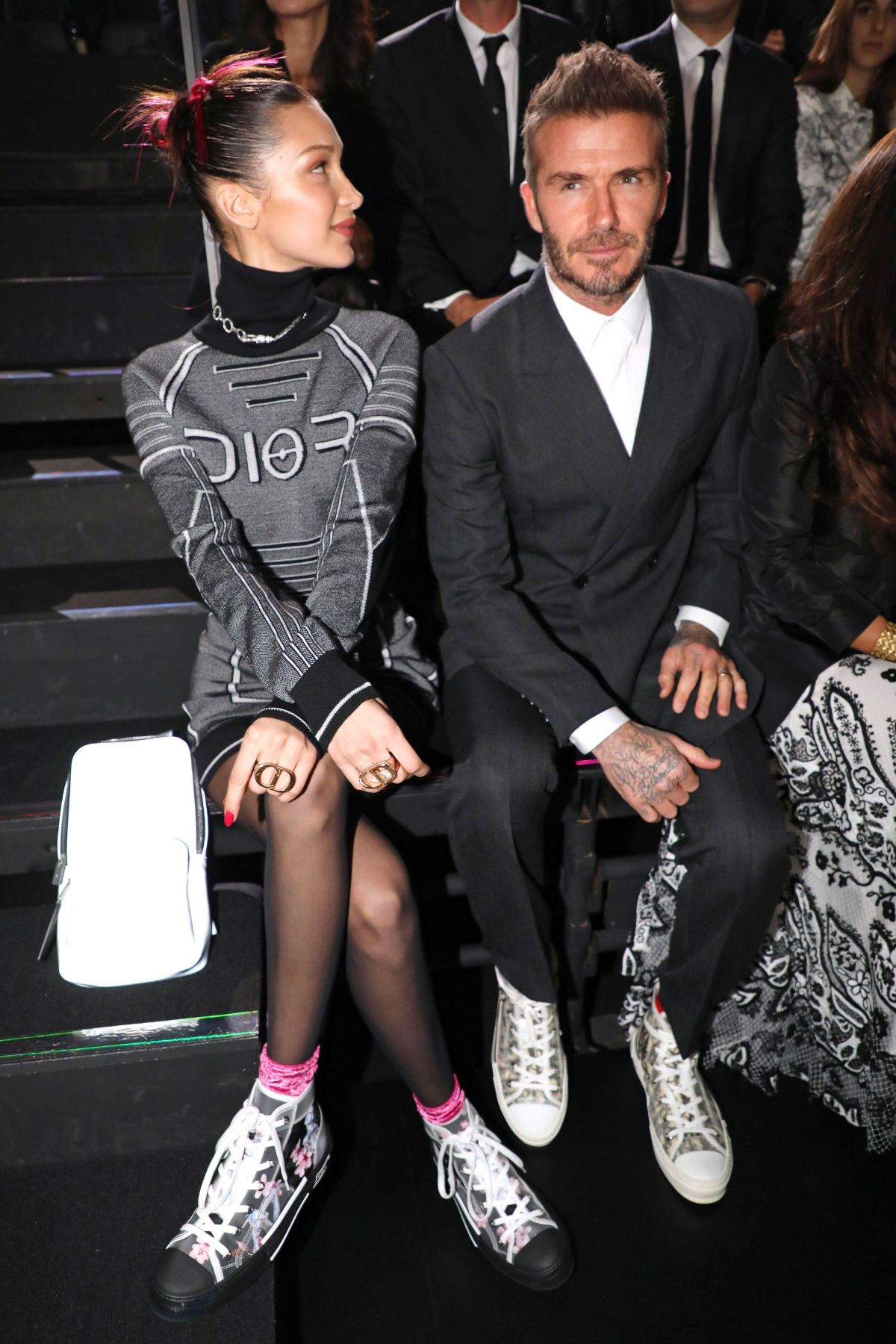 BELLA HADID and David Beckham at Dior Pre-Fall 2019 Men’s Collection ...