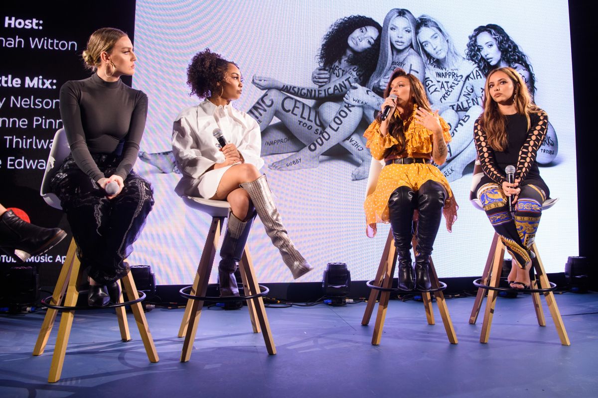 LITTLE MIX at Youtube x Little Mix Present: Strip Music Video in London ...