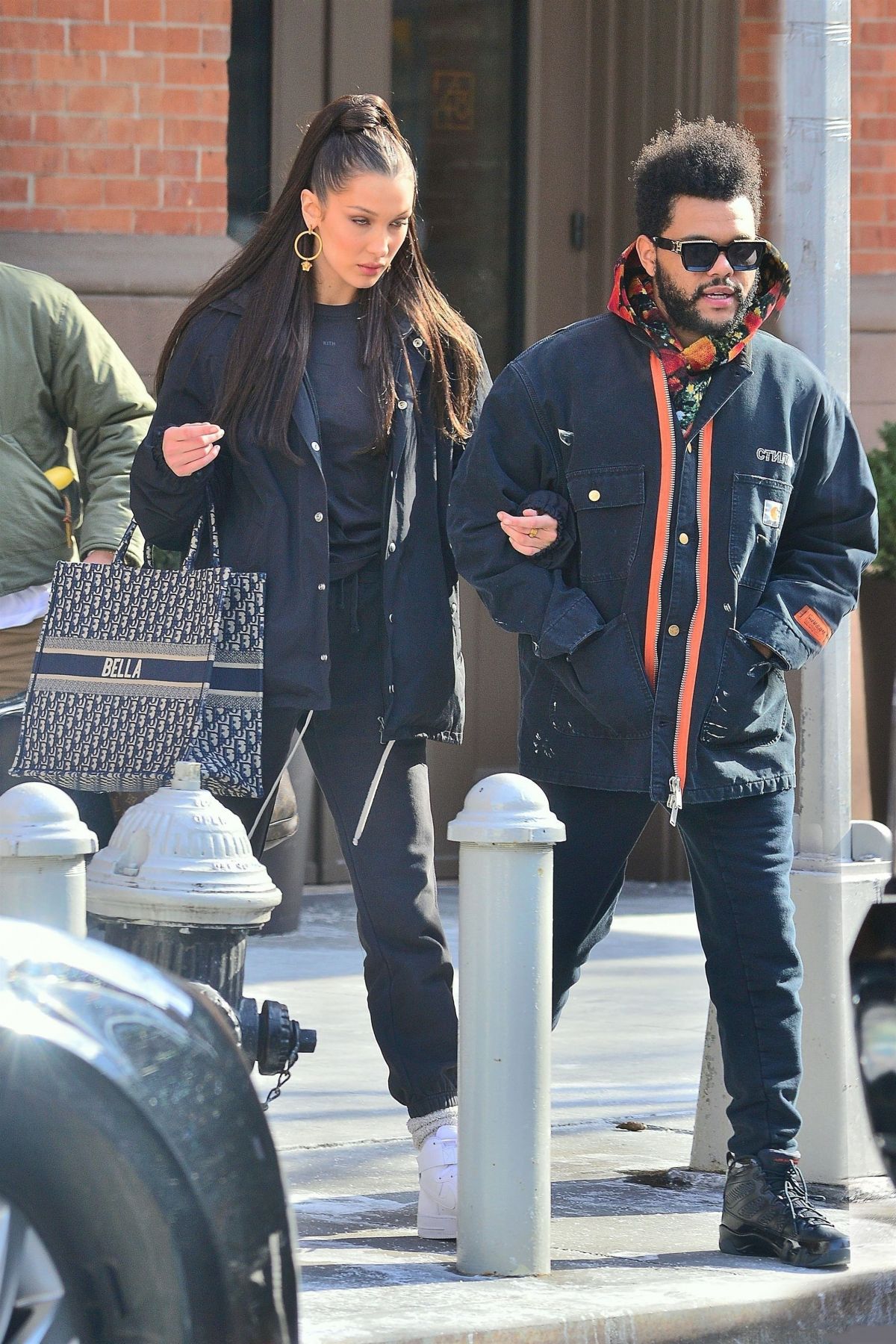 BELLA HADID and The Weeknd Leaves Their Apartment in New York 02/01 ...