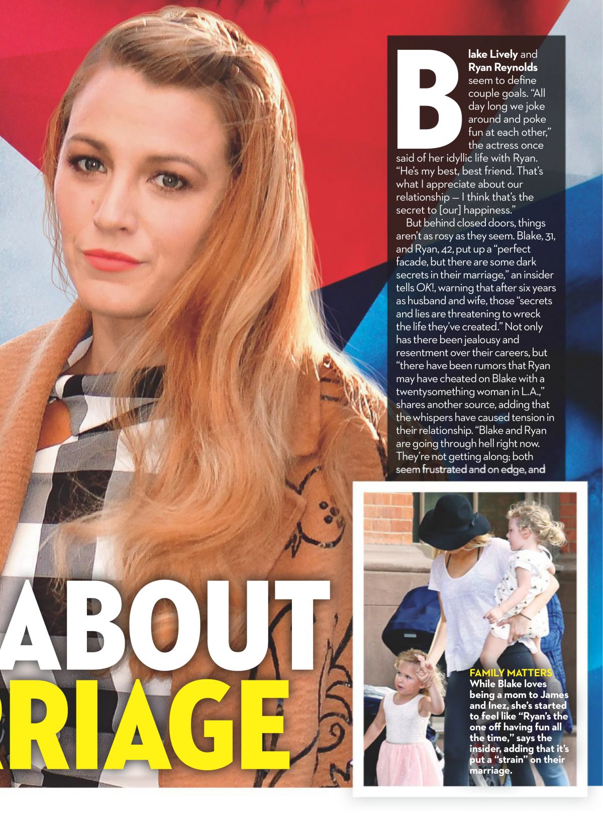 BLAKE LIVELY and Ryan Reynolds in OK! Magazine, April 2019 – HawtCelebs
