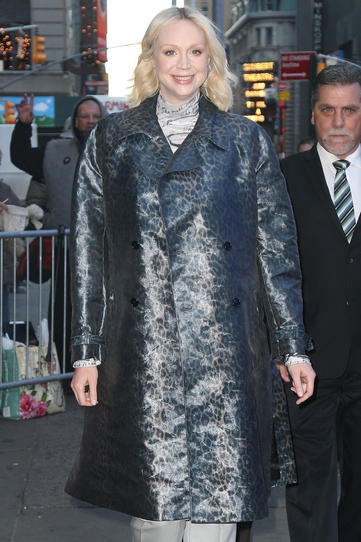 GWENDOLINE CHRISTIE Arrives at Good Morning America in New York 04/03 ...