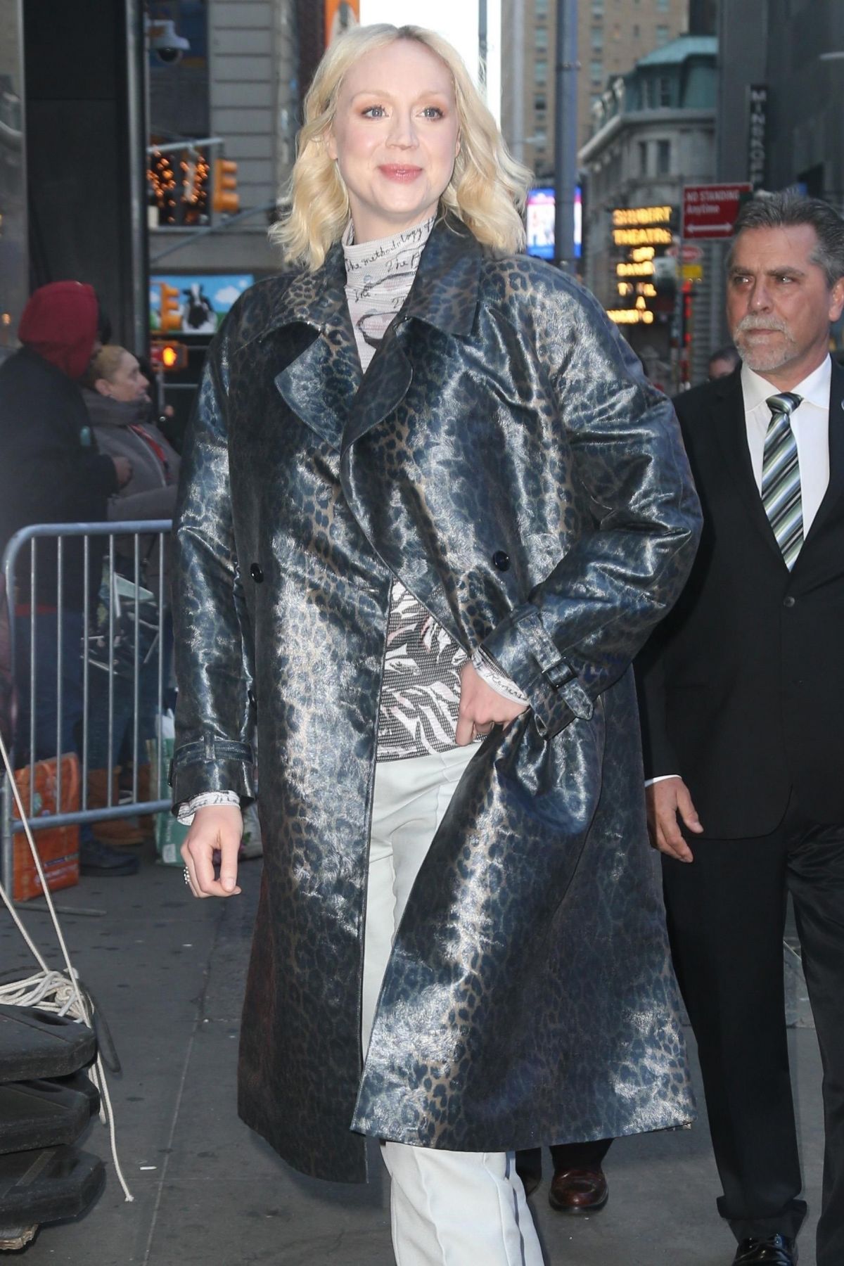 GWENDOLINE CHRISTIE Arrives at Good Morning America in New York 04/03 ...