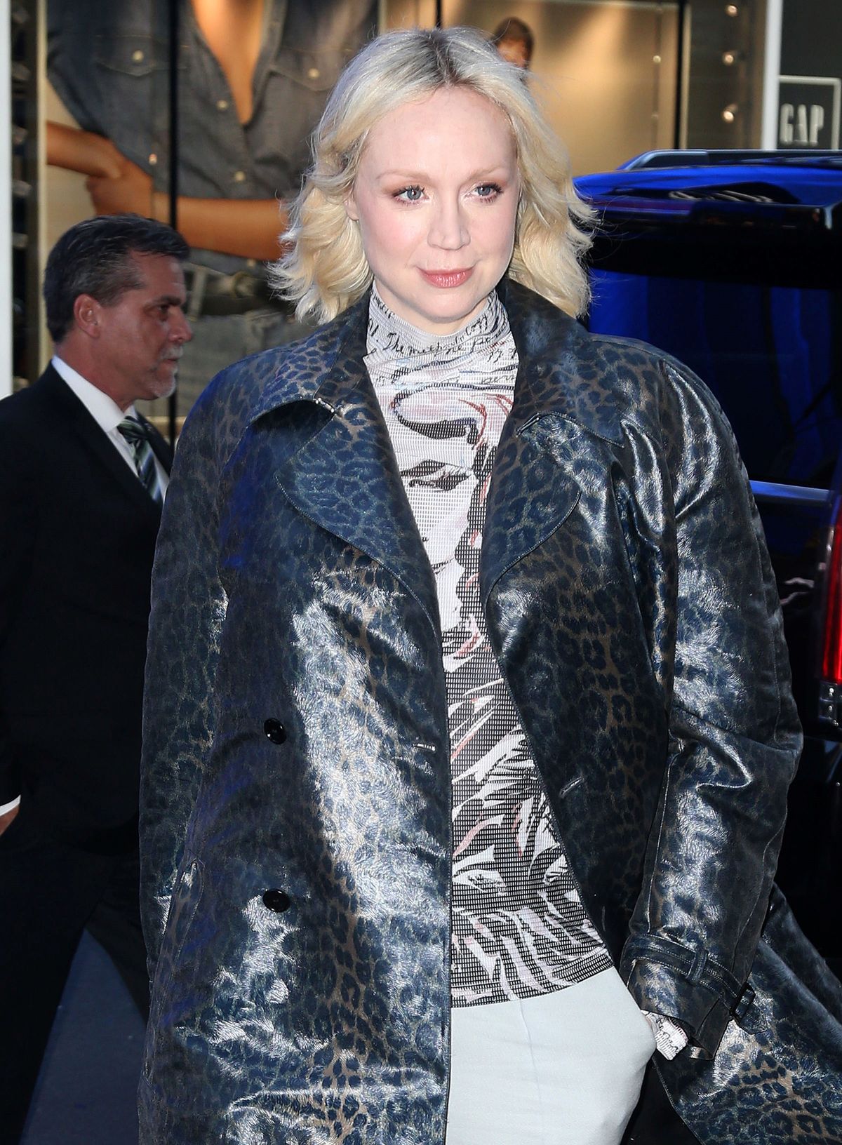 GWENDOLINE CHRISTIE Arrives at Good Morning America in New York 04/03 ...