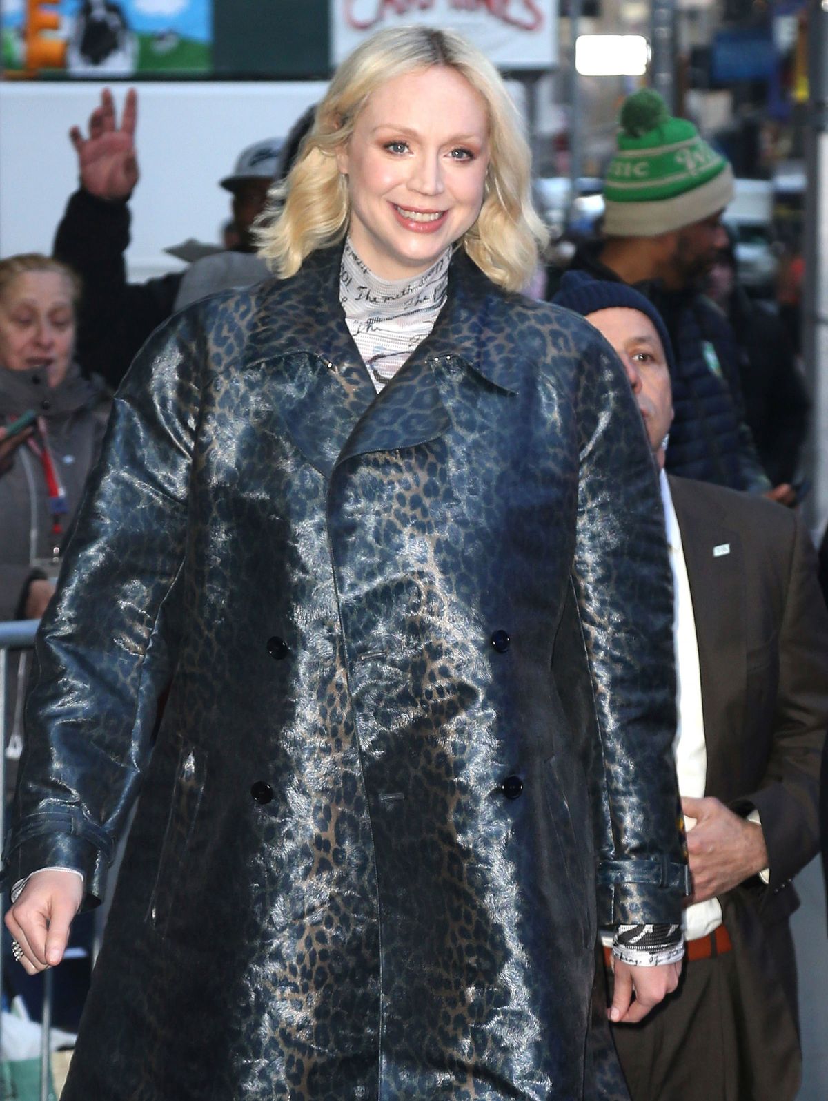 GWENDOLINE CHRISTIE Arrives at Good Morning America in New York 04/03 ...