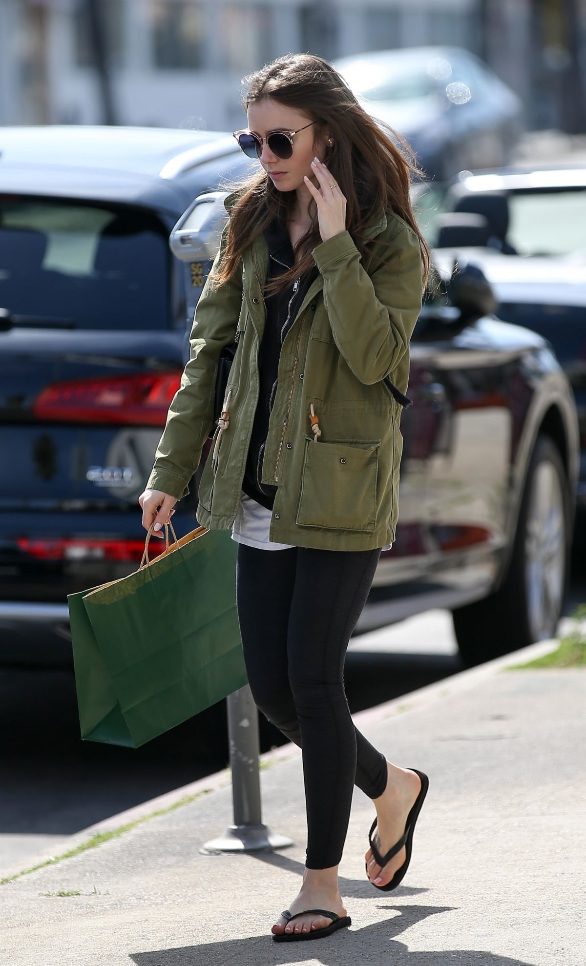 LILY COLLINS Out Shopping in Hollywood 04/14/2019 – HawtCelebs