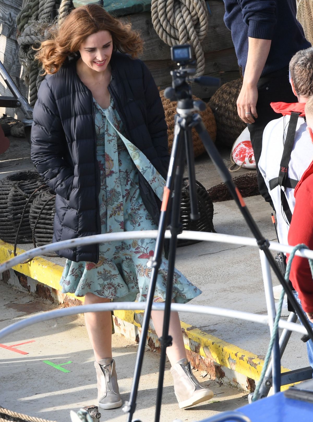 ROSE BYRNE and Domhnall Gleeson on the Set of Peter Rabbit 2 in ...