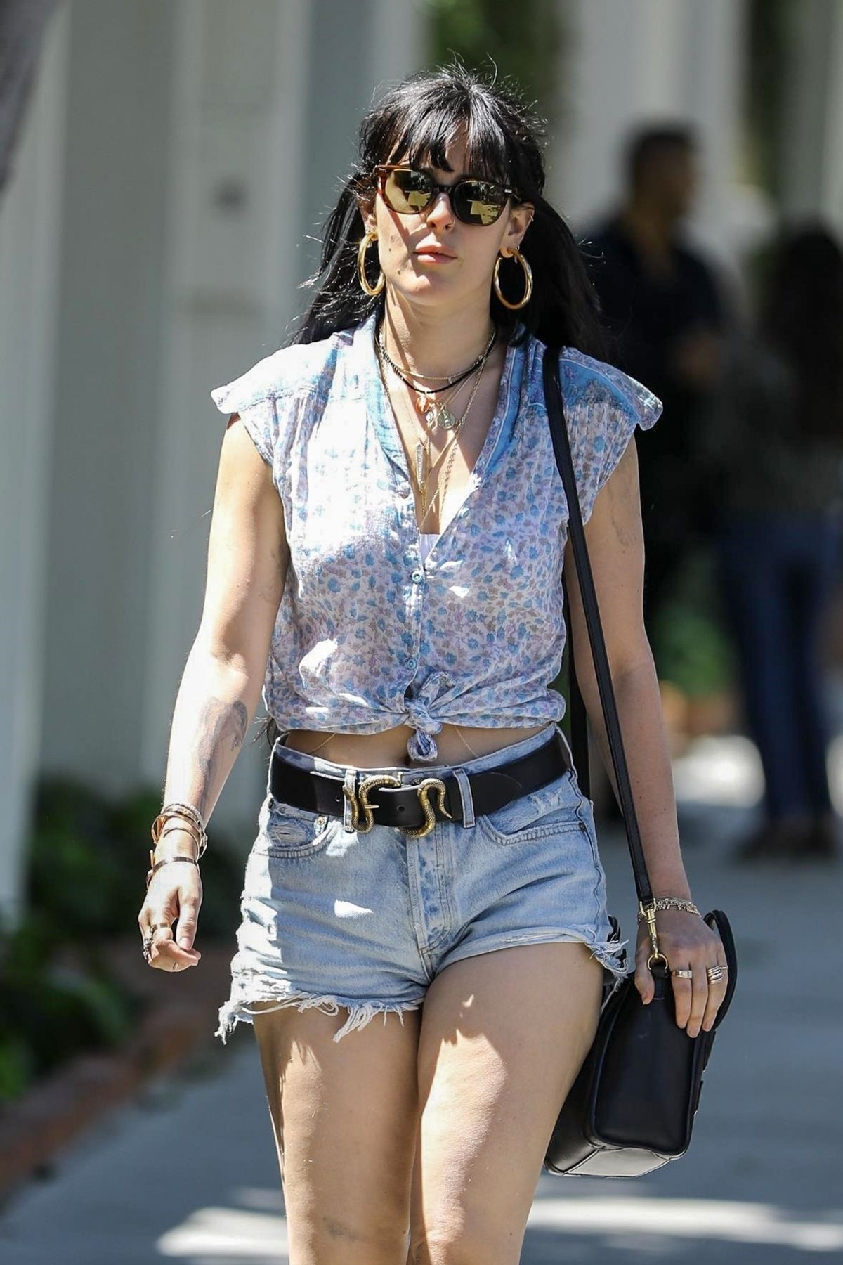 RUMER WILLIS in Denim Shorts Out in West Hollywood 04/10/2019 – HawtCelebs