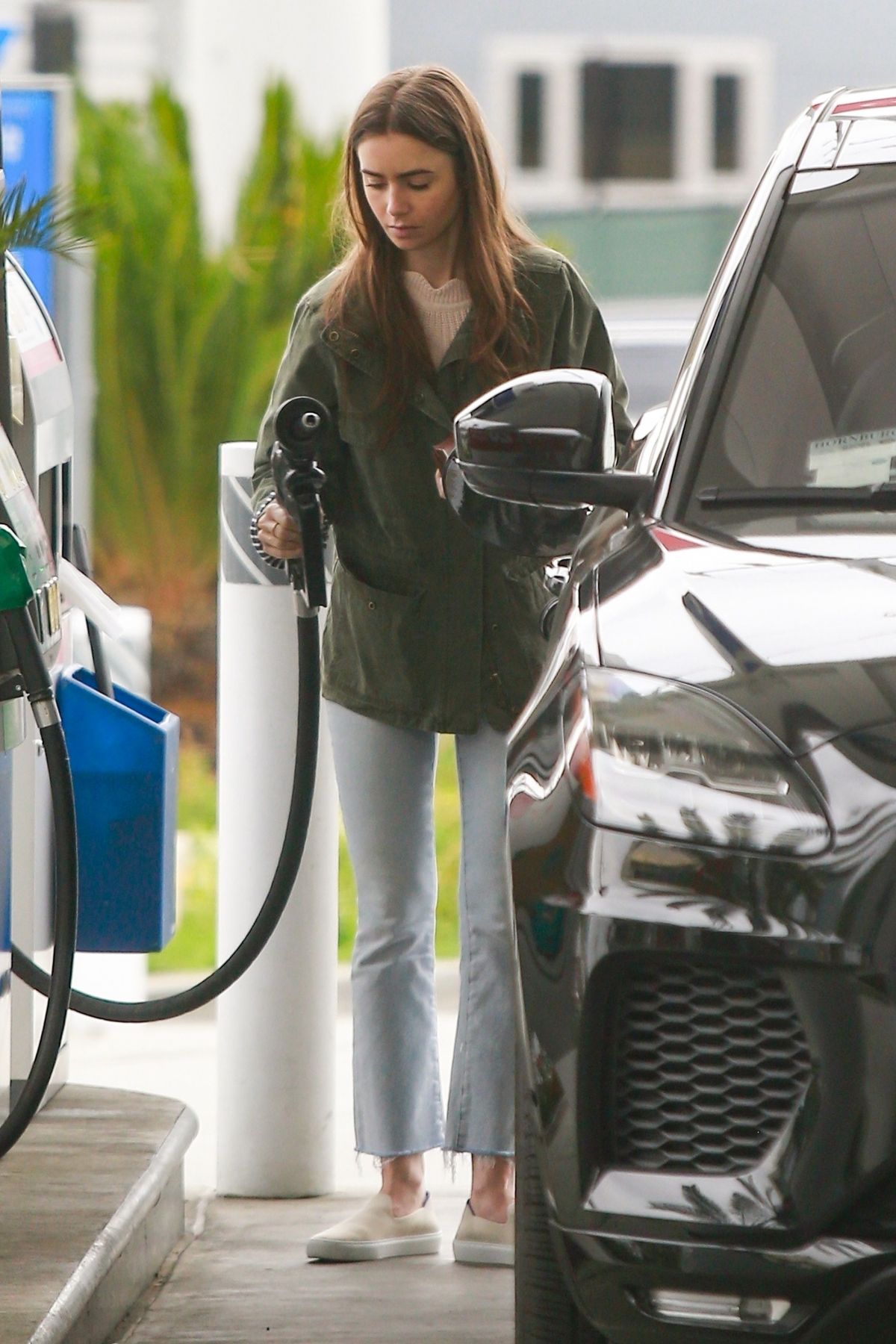 LILY COLLINS at a Gas Station in West Hollywood 05/09/2019 – HawtCelebs