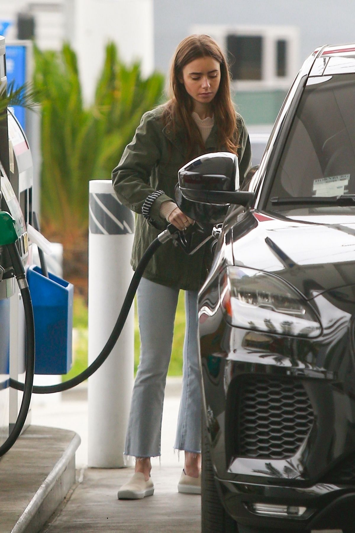 LILY COLLINS at a Gas Station in West Hollywood 05/09/2019 – HawtCelebs