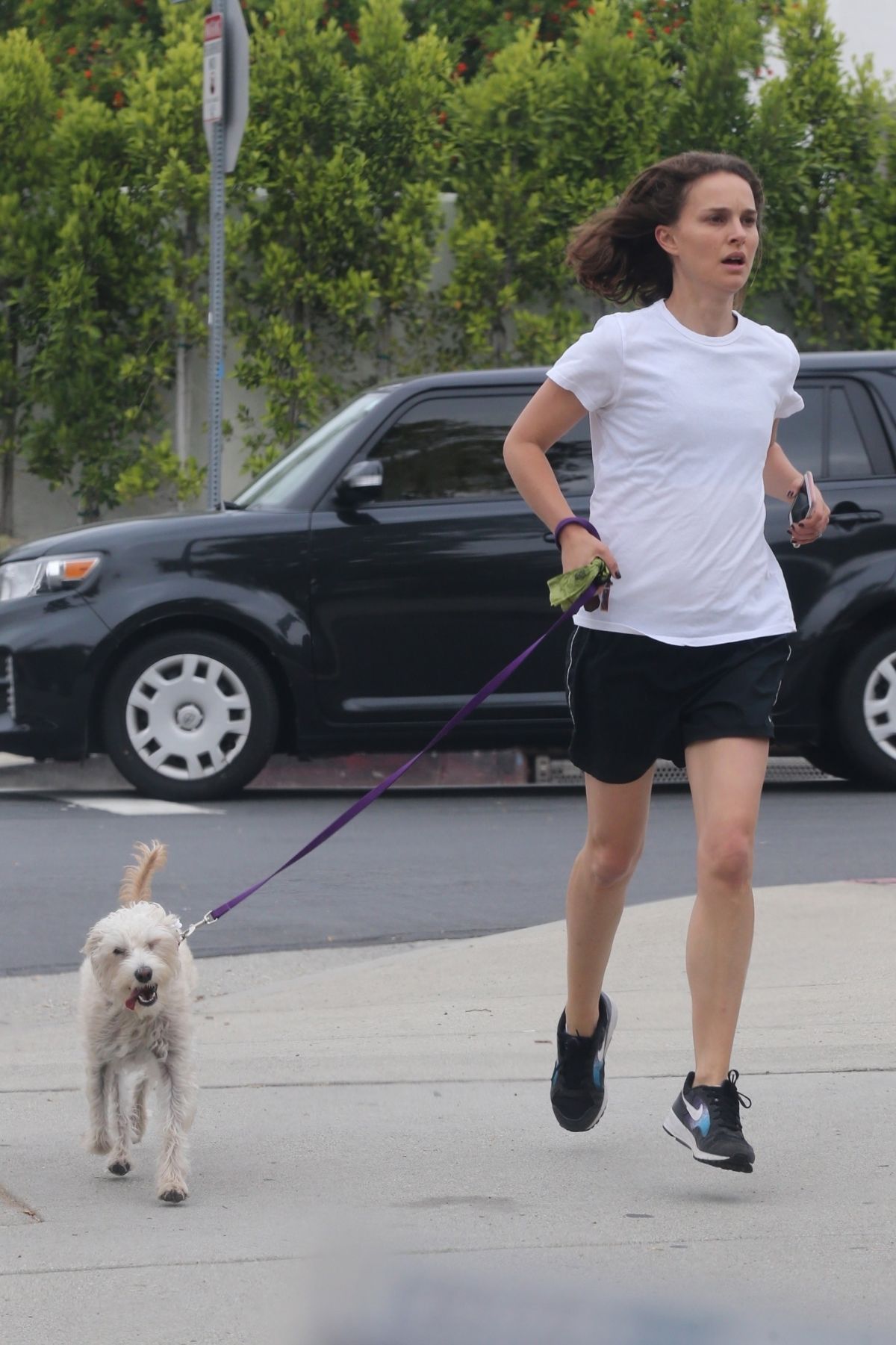 NATALIE PORTMAN Out Running with Her Dog in Los Angeles 05/14/2019 ...