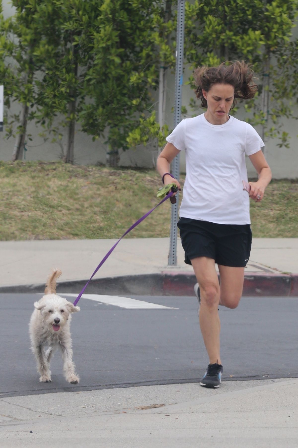 NATALIE PORTMAN Out Running with Her Dog in Los Angeles 05/14/2019 ...