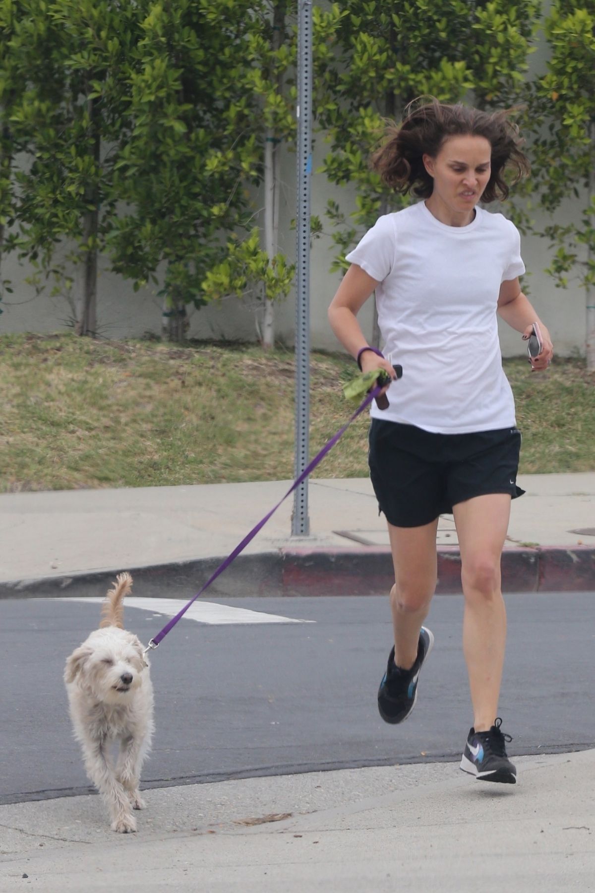 NATALIE PORTMAN Out Running with Her Dog in Los Angeles 05/14/2019 ...
