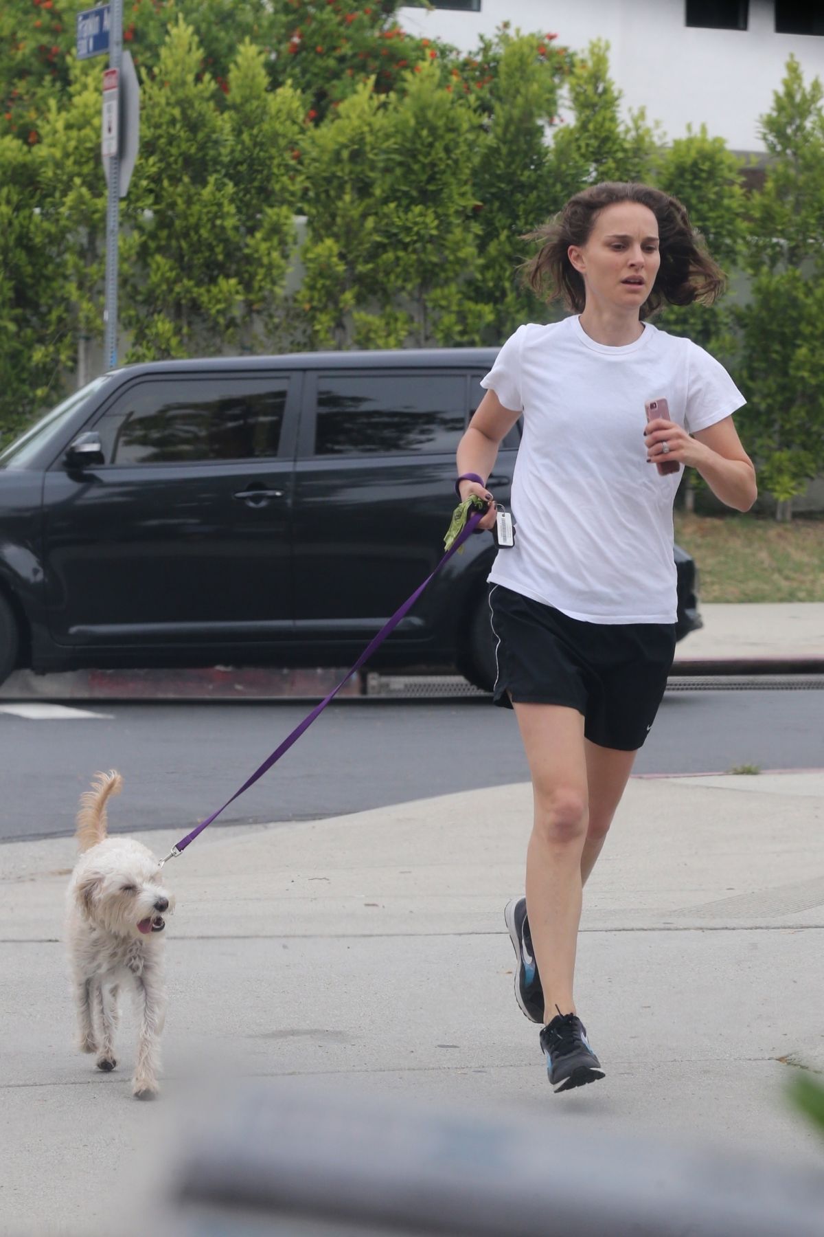 NATALIE PORTMAN Out Running with Her Dog in Los Angeles 05/14/2019 ...