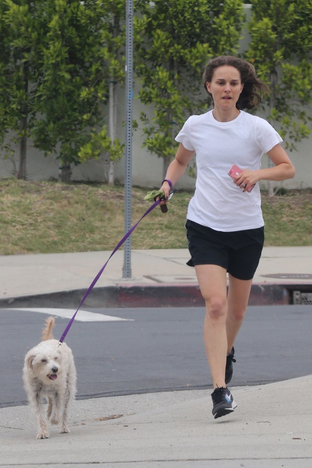 NATALIE PORTMAN Out Running with Her Dog in Los Angeles 05/14/2019 ...