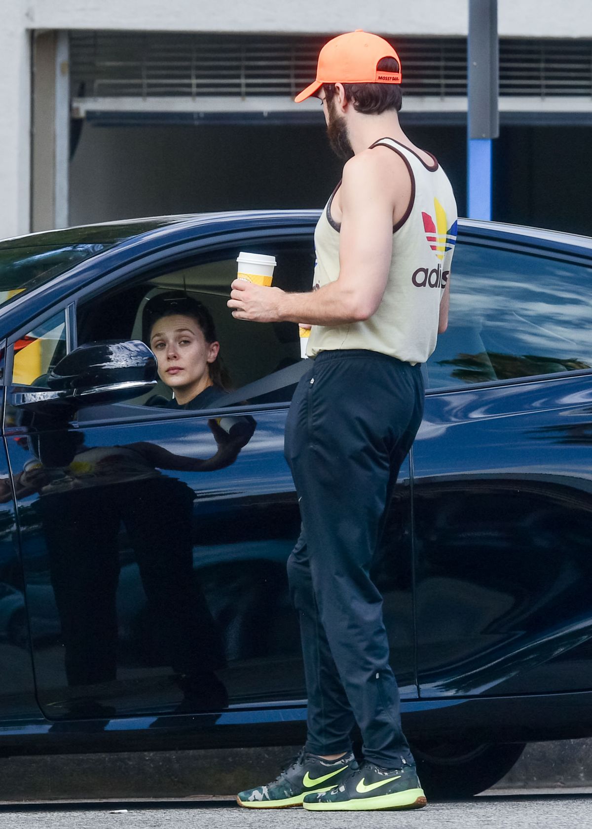 ELIZABETH OLSEN and Robbie Arnett Out for Coffee in Studio City 08/07 ...