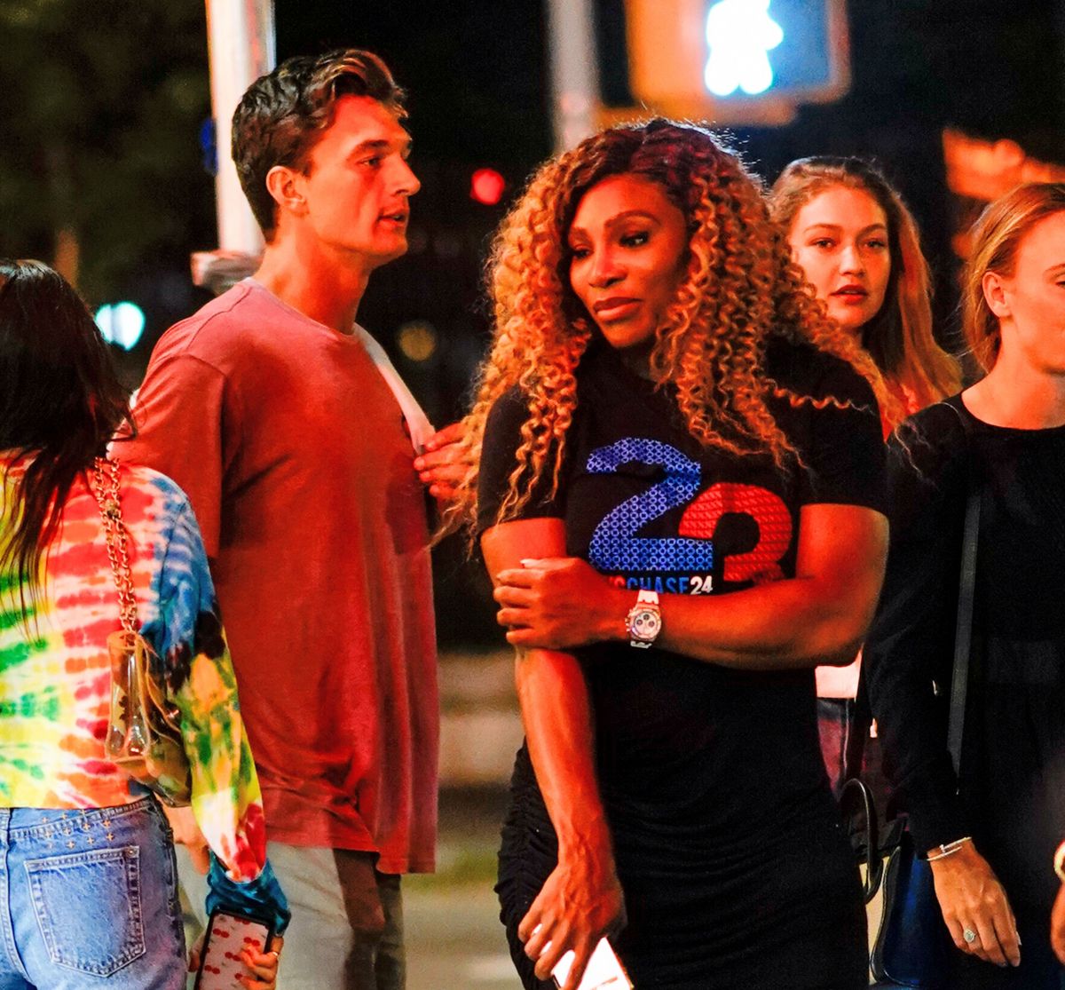 GIGI HADID, SERENA WILLIAMS and Tyler Cameron at La Esquina in New York ...