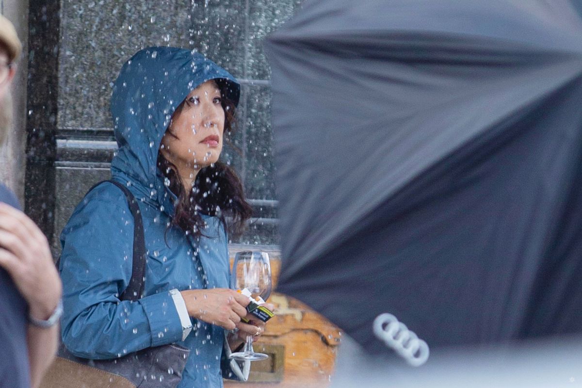 SANDRA OH on the Set of Killing Eve New Season in London 08/20/2019 ...