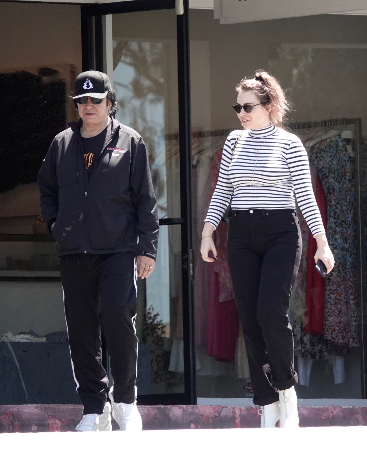 SOPHIE SIMMONS and Her Father Gene Simmons Out for Breakfast in Los ...