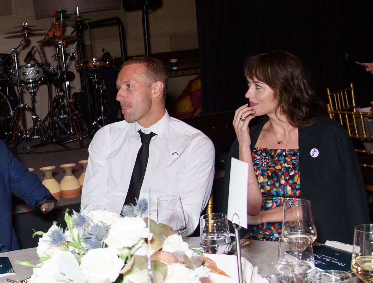DAKOTA JOHNSON and Chris Martin at Place for Peace Event in New York 09 ...