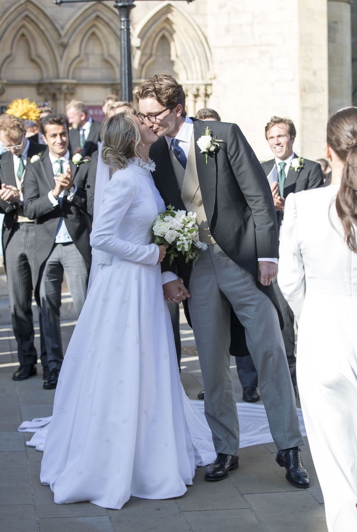 ELLIE GOULDING and Caspar Jopling at Their Wedding in York 08/31/2019 ...