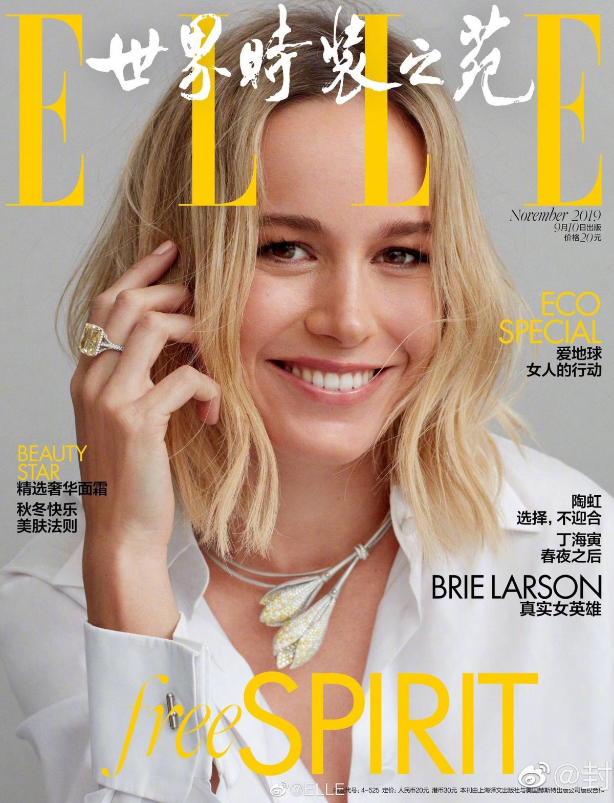 BRIE LARSON for Elle Magazine, China November 2019 – HawtCelebs