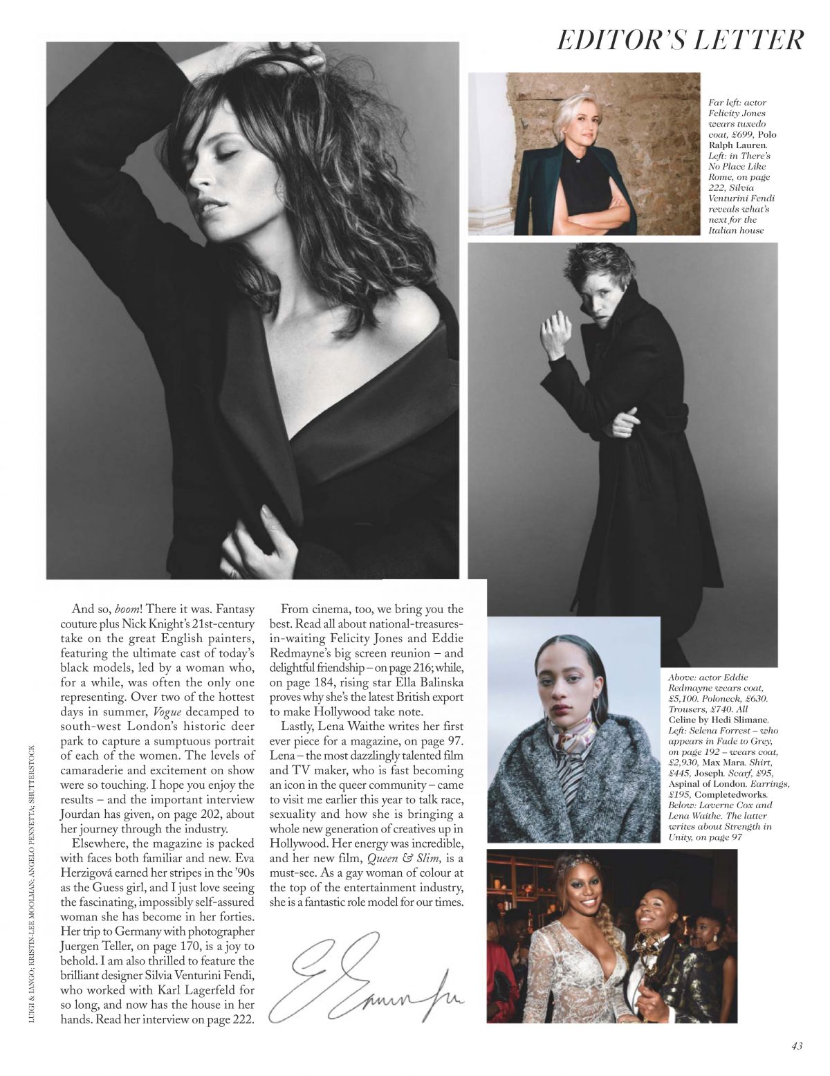 FELICITY JONES in Vogue Magazine, UK November 2019 – HawtCelebs