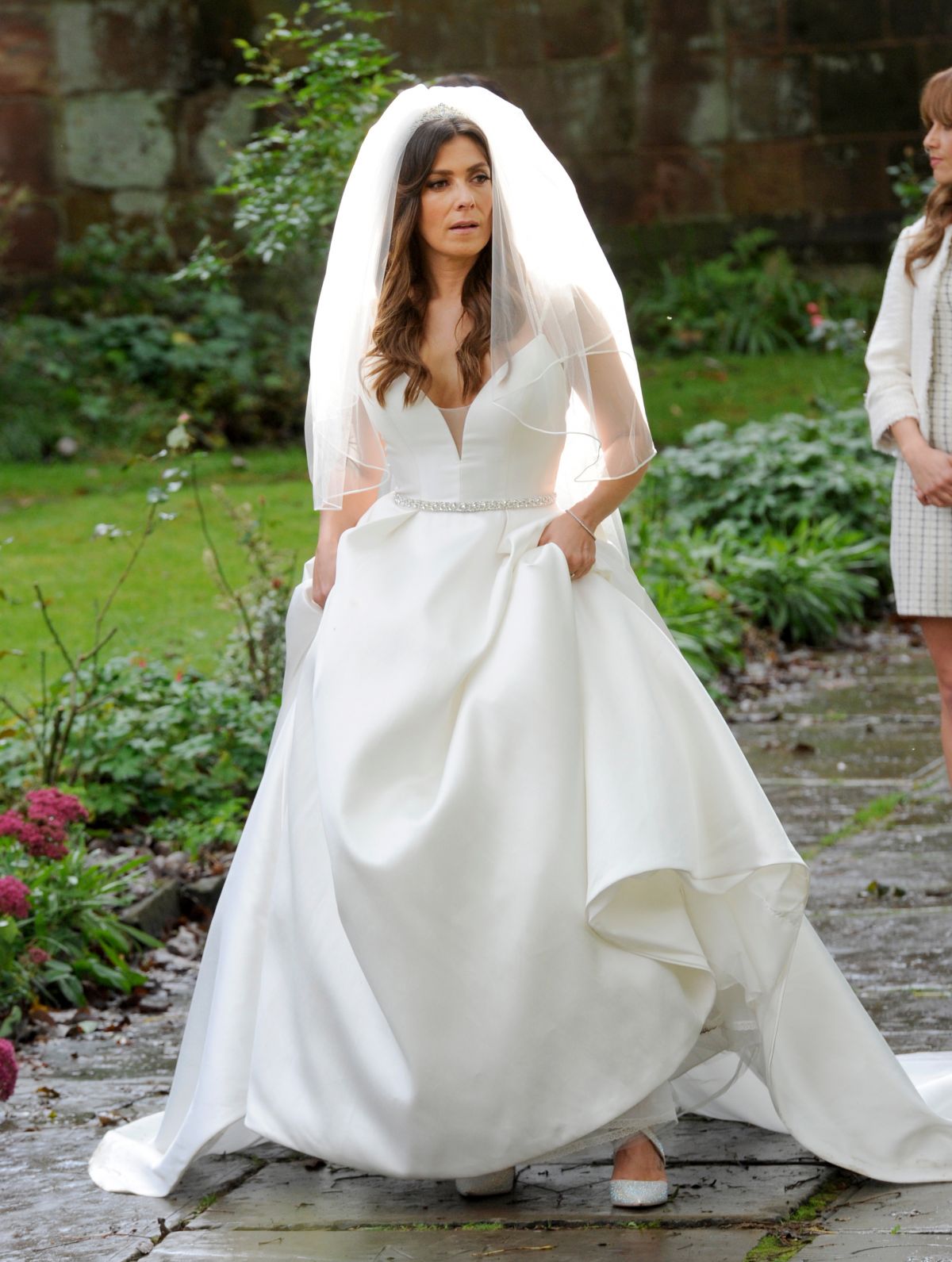 KYM MARSH and ALISON KING Filmig Wedding Scenes for Coronation Street ...