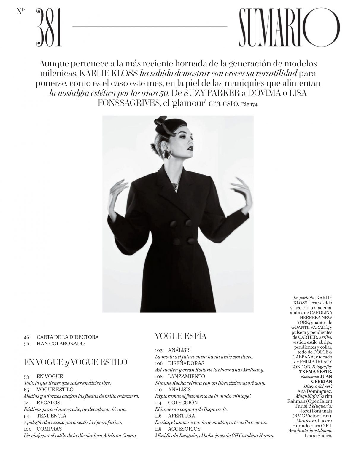 KARLIE KLOSS in Vogue Magazine, Spain December 2019 – HawtCelebs