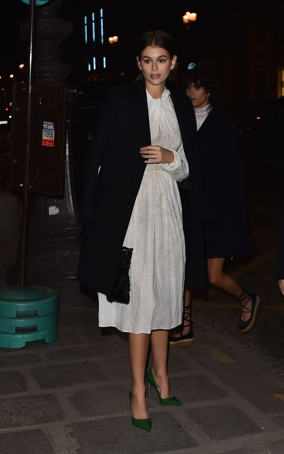 KAIA GERBER Arrives at Prada Dinner Party at Paris Fashion Week 01/19 ...