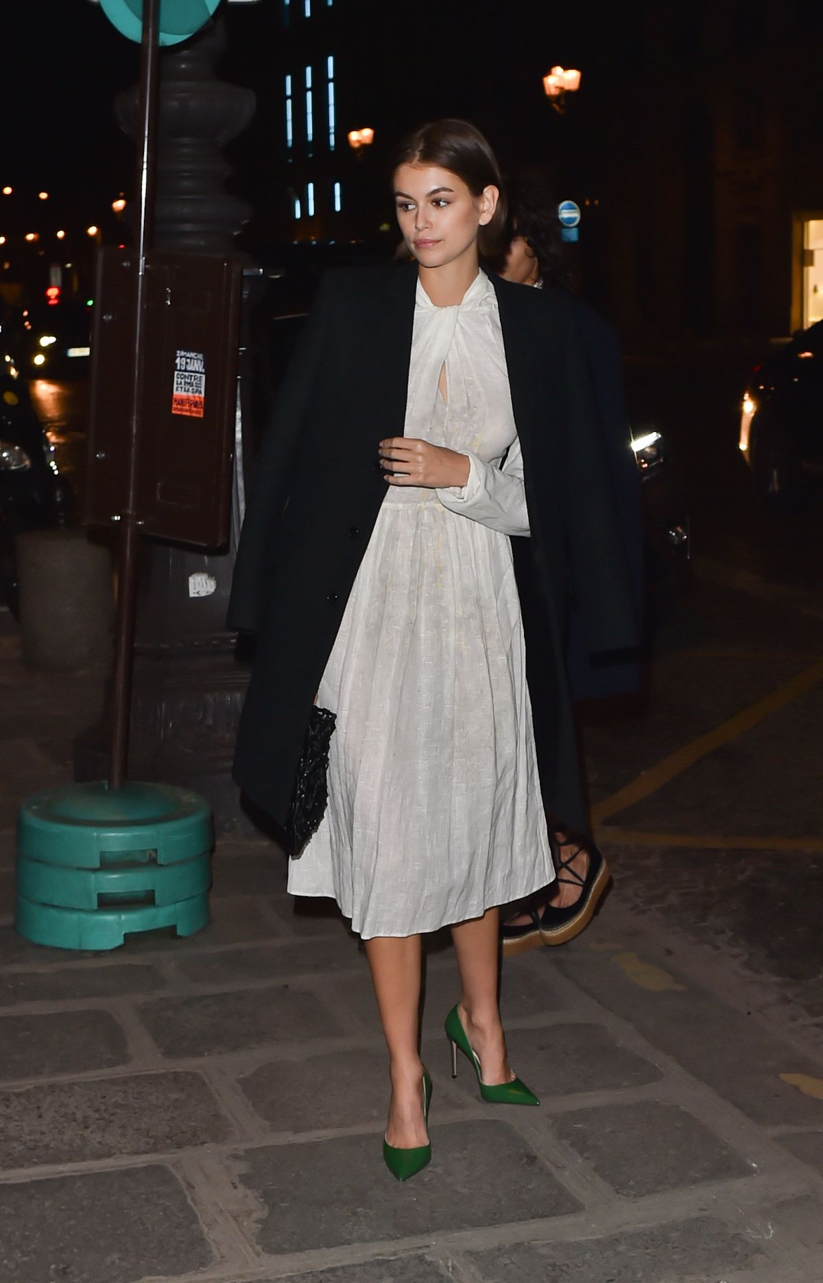 KAIA GERBER Arrives at Prada Dinner Party at Paris Fashion Week 01/19 ...
