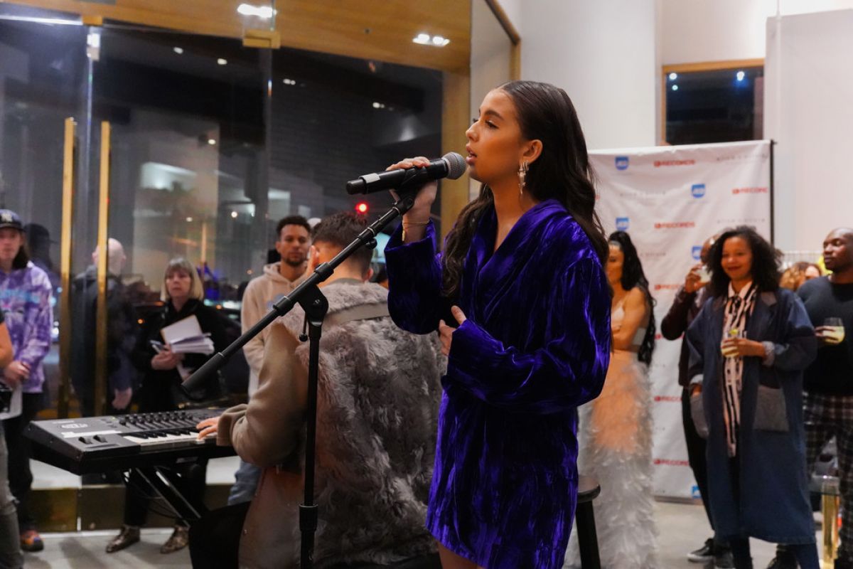 SOPHIA MESSA at Alice + Olivia/Jenna Andrews Grammy Kick off Store ...