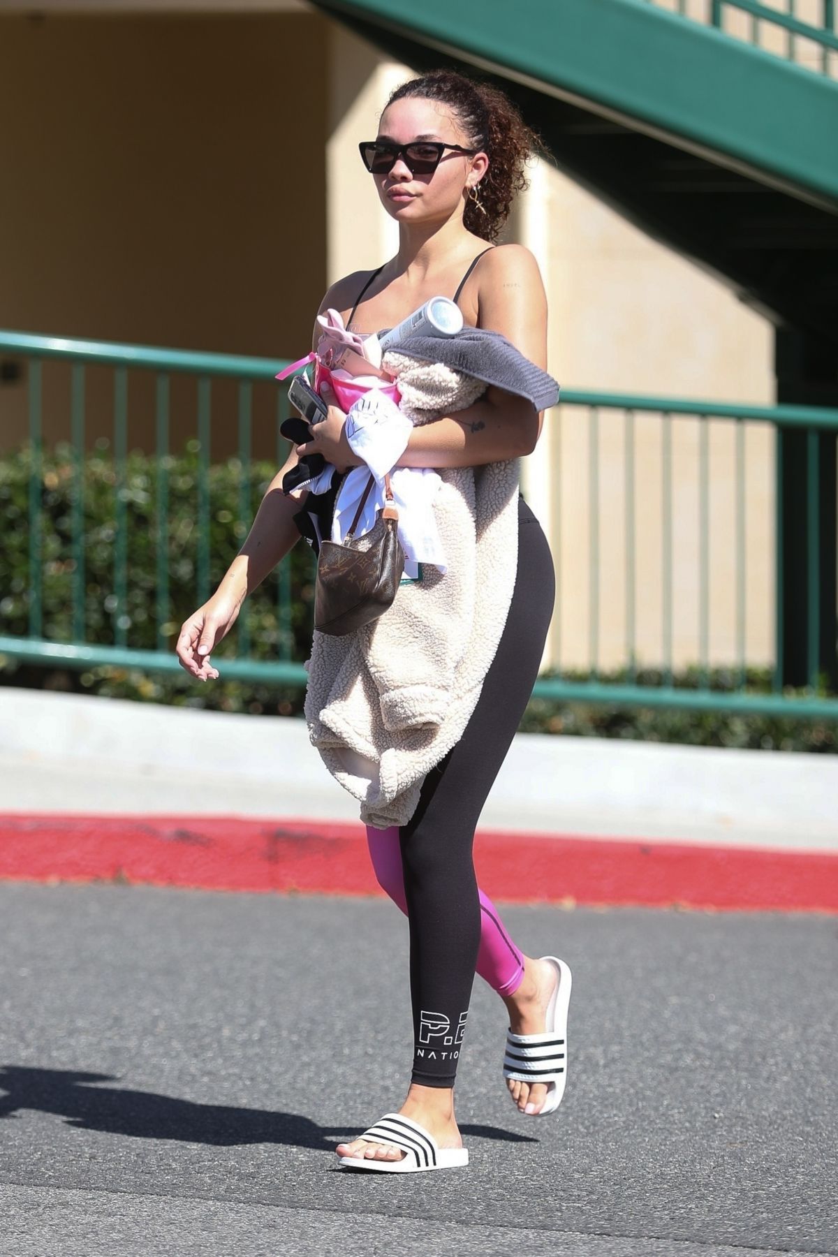 ASHLEY MOORE Leaves Hot Pilates Class in Los Angeles 03/02/2020 ...